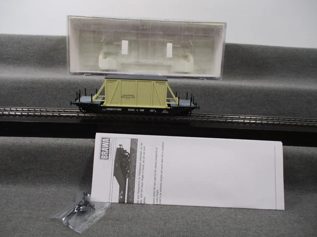 BRAWA H0 47903 Güterwagen Tiefladewagen "Krauss" 28 357 Ep.I in OVP EUR ...