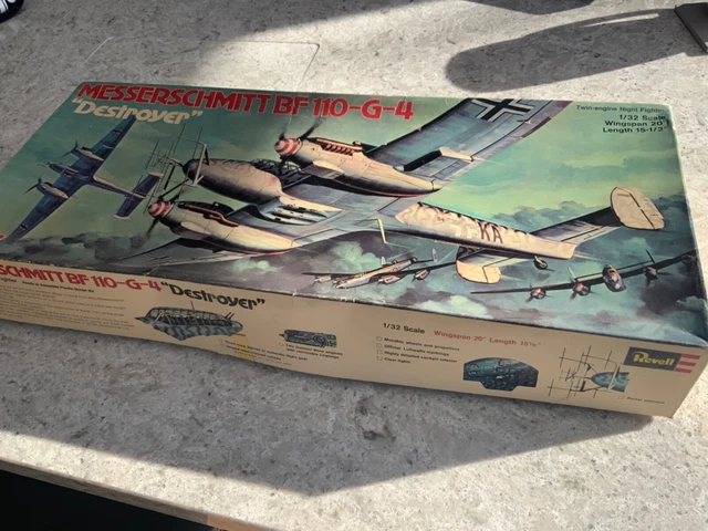 VINTAGE NEW REVELL Messerschmitt BF-110-G-4 Destroyer 1:32 Scale Model Kit. £23.40 - PicClick UK