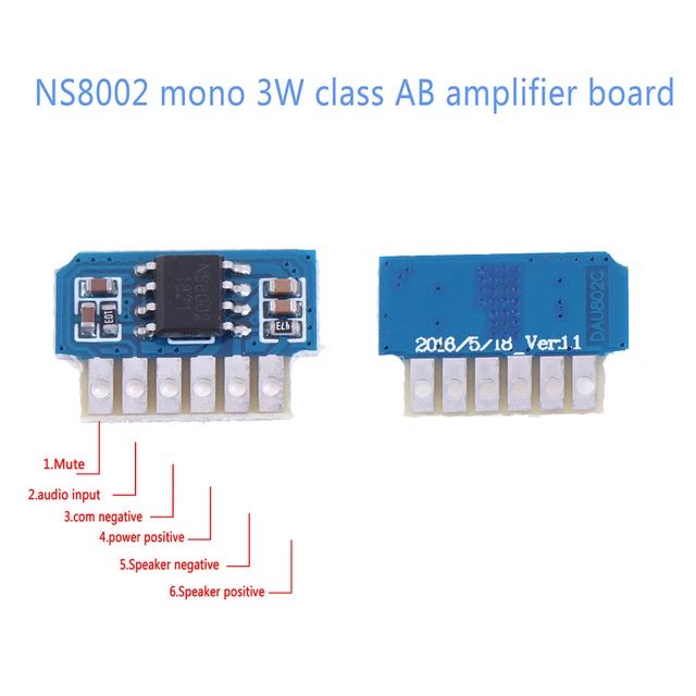 DC 3V 3.7V 5V class AB mono 3W mini amplifier board audio amp module ...