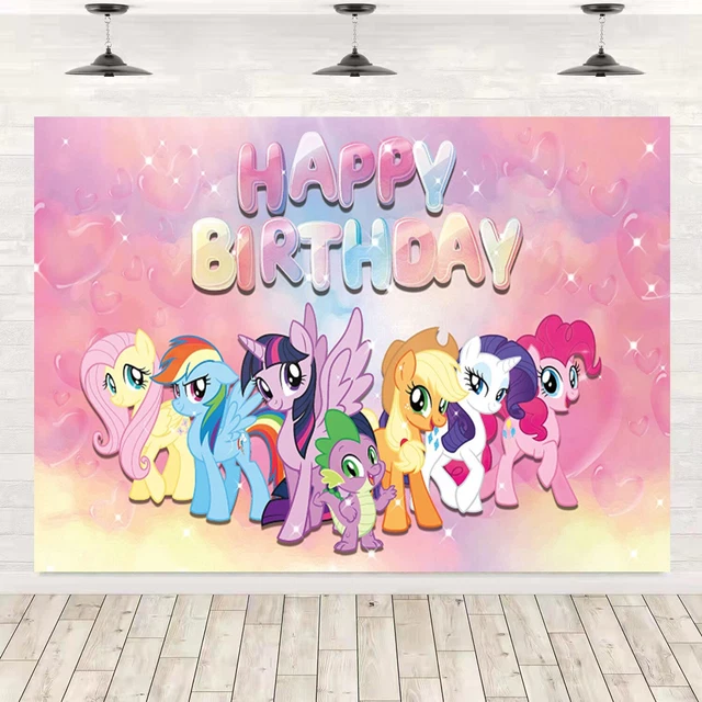 MY LITTLE PONY Backdrop Girl Baby Shower Happy Birthday Background ...