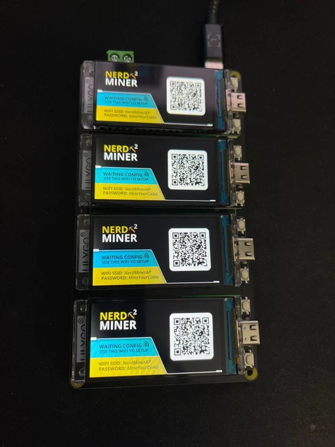 Nerdminer V2 Quatro Bitcoin Solo Lottery Btc Nerd Miner Crypto