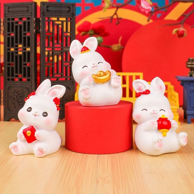 DECORATION RABBIT MINIATURE Micro Landscape Rabbit Year Bunny Ornament ...