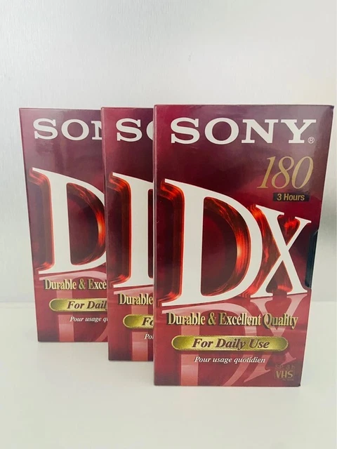 LOT DE 3 Cassettes Vidéo VHS Sony DX 180 / 3 heures - Neuf Scellé 🎥 EUR ...
