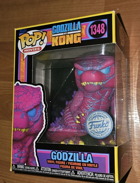 FUNKO POP! #1348 Movies Godzilla VS Kong Godzilla Black Light Pink UK ...
