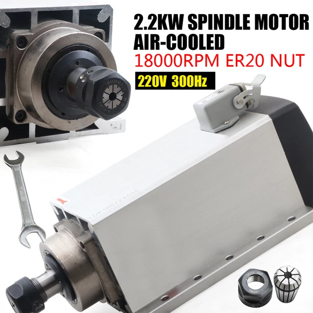 2.2KW SPINDLE MOTOR Milling Spindle Linear Motor Air Cooled Engraving ...