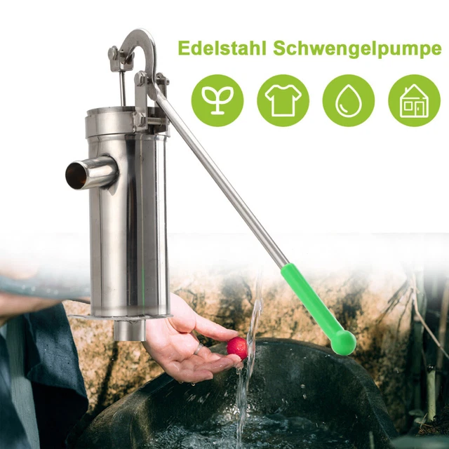 EDELSTAHL SCHWENGELPUMPE GARTENPUMPE Handschwengelpumpe Wasserpumpe ...