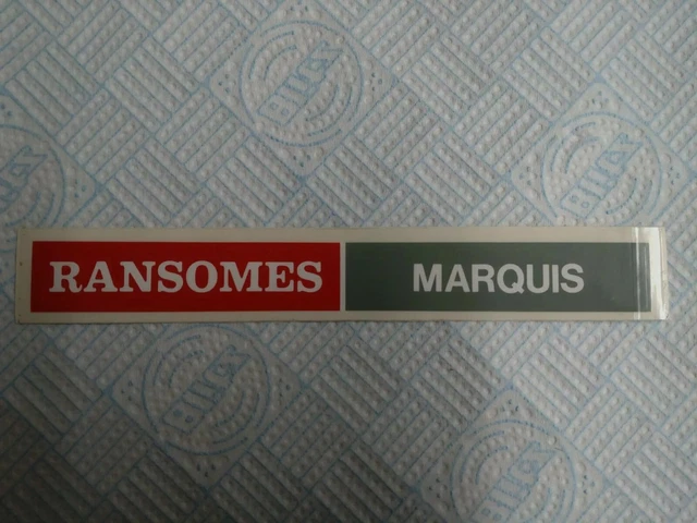 RANSOMES MARQUIS TRANSFER, Mower Decal, Genuine Part Lawnmower Sticker ...
