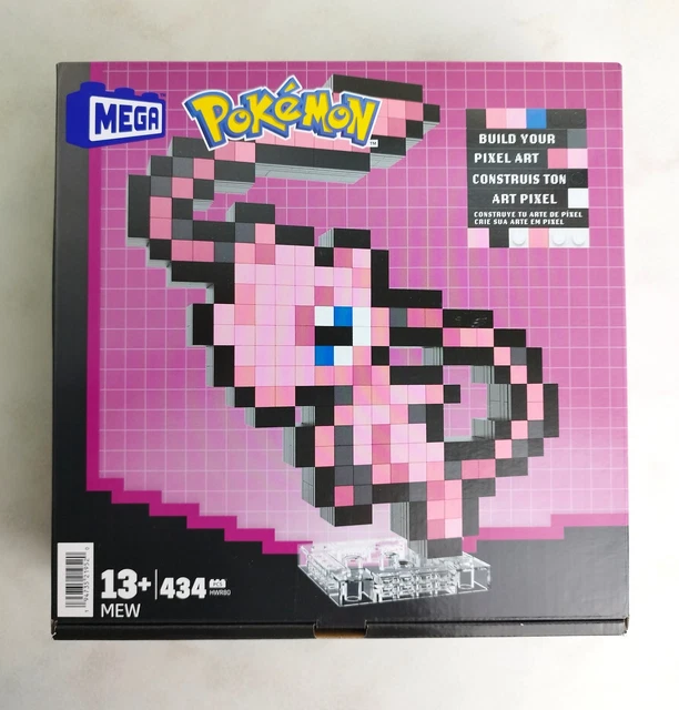 MEGA POKÉMON ACTION Figure Building Set, Mew with 434 Pieces and Pixel ...