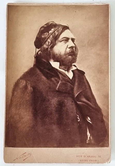 THÉOPHILE GAUTIER FÉLIX NADAR ANCIENNE GRANDE PHOTOGRAPHIE ALBUMEN 16 ...