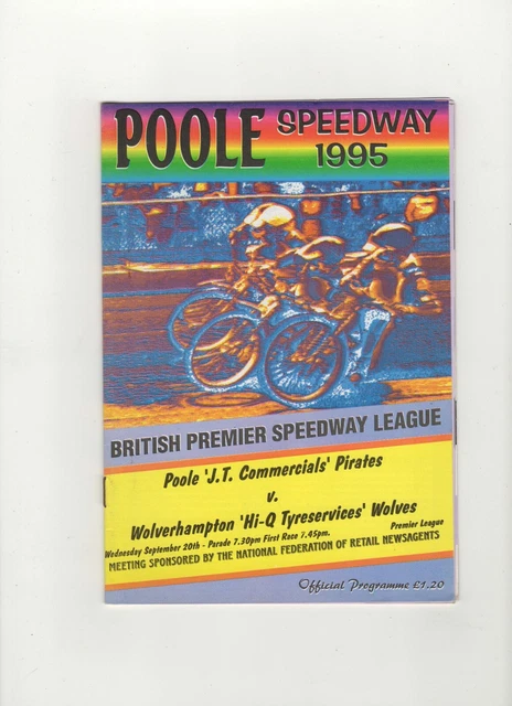 POOLE PIRATES V WOLVERHAMPTON WOLVES 1995 Speedway British League Multi ...