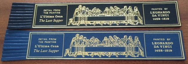 LAST SUPPER 🌮🌯 Leonardo Da Vinci Vintage Leather Bookmark Bundle GVC ...