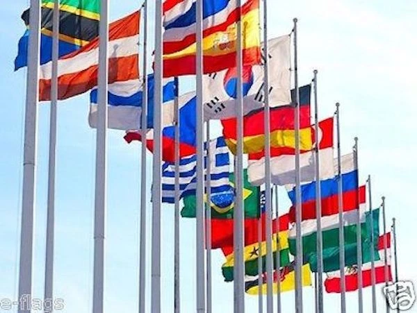MULTI NATION FLAGS of The World 5ft x 3ft 150cm x 90cm Flags FAST ...