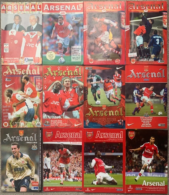 ARSENAL V NEWCASTLE UNITED FOOTBALL PROGRAMME COLLECTION Memorabilia ...