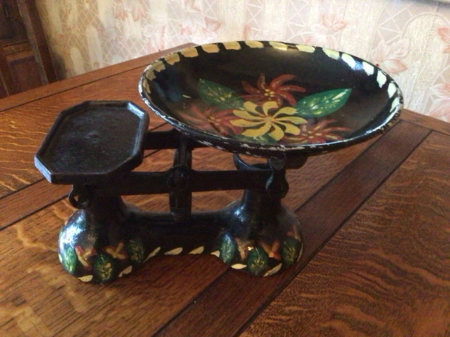 OLD KITCHEN METAL Balance Scale Narrow Boat Gypsy Art Painted £12.50 ...