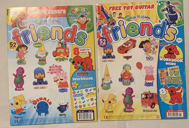 FUN TO LEARN Friends Magazines X 2 No 95 & No 90 Workbooks Spot Pocoyo ...