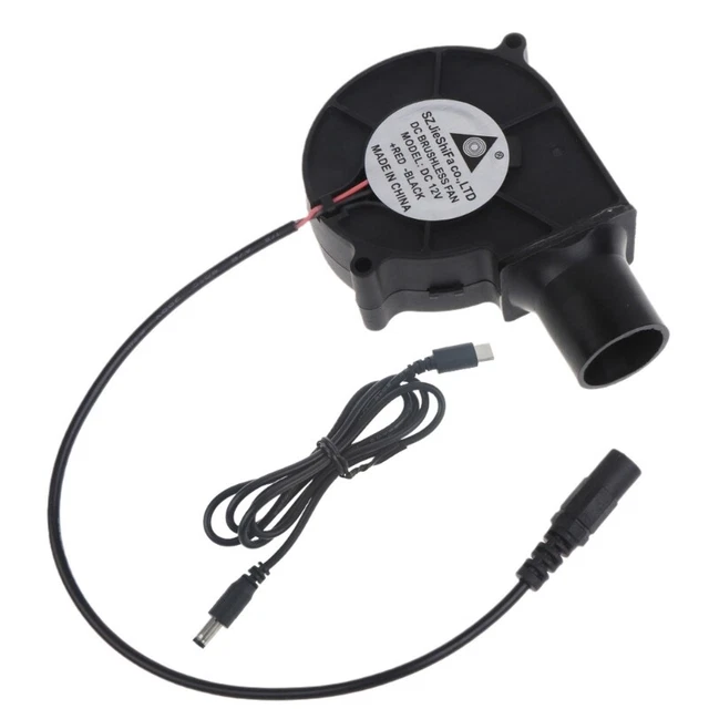 12V BBQ FAN Small Portable Air Blower with Air Collecting Port Cooking ...