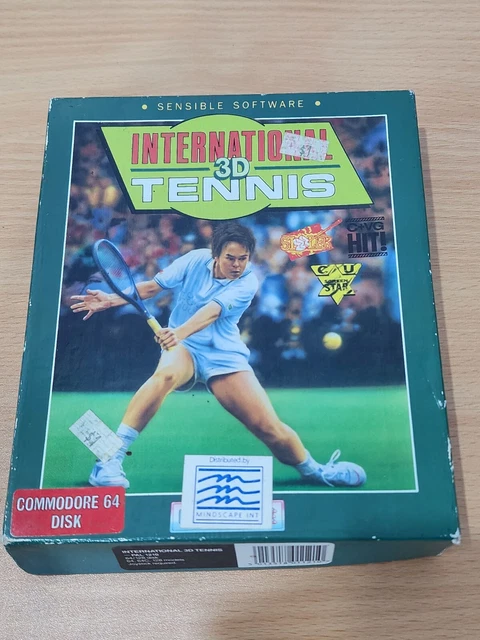INTERNATIONAL 3D TENNIS Commodore 64 C64 Disk Boxed Complete Palace ...