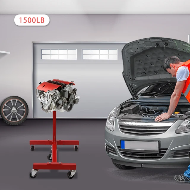 1500LBS 360º ROTATING Engine Stand Auto Repair Hoist Dolly Mover ...