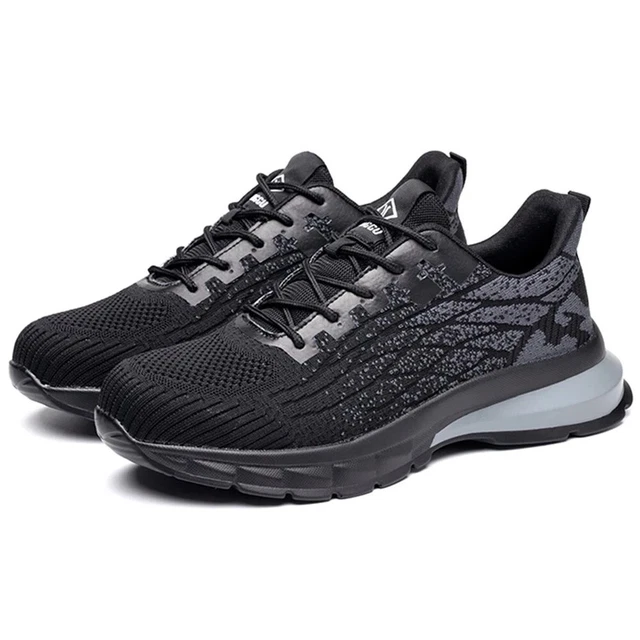 WISETT SAFETY TRAINERS Steel Toe Cap Work Shoes Black UK 9.5 EU 44 ...