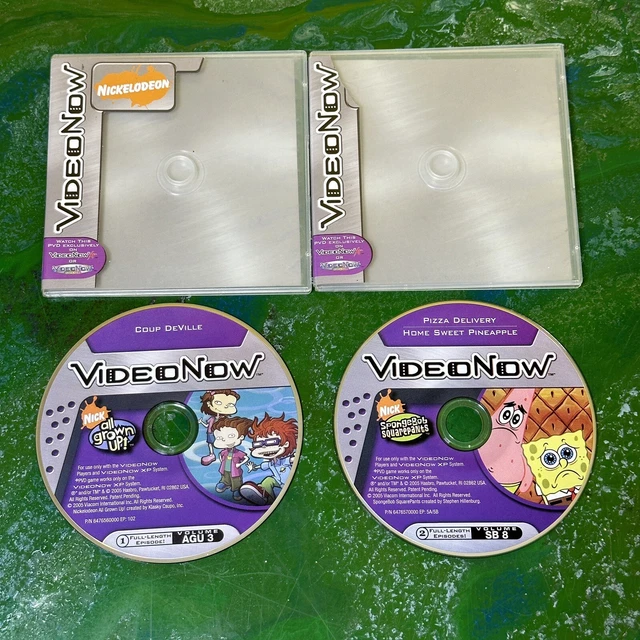 LOT OF 2 VideoNow Discs SpongeBob SquarePants Rugrats Nickelodeon Nick ...