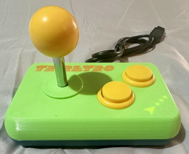 RETRO 2 BUTTON Arcade Joystick Atari Spectrum C64 Amiga DB9 Connector £ ...