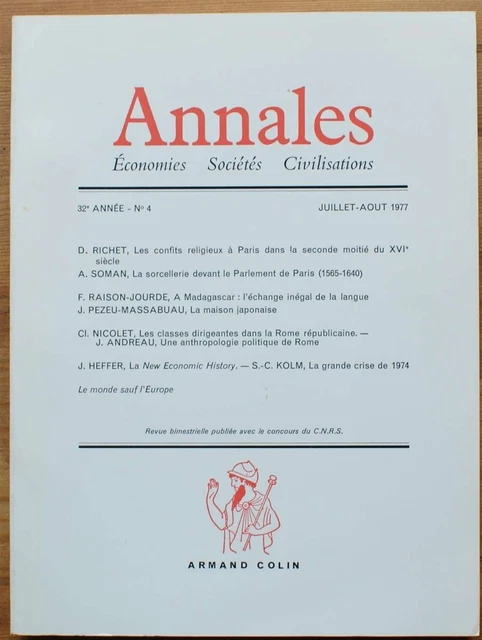 018478 - ANNALES numéro 4, 32e année de juillet-aout 1977 EUR 8,00 ...