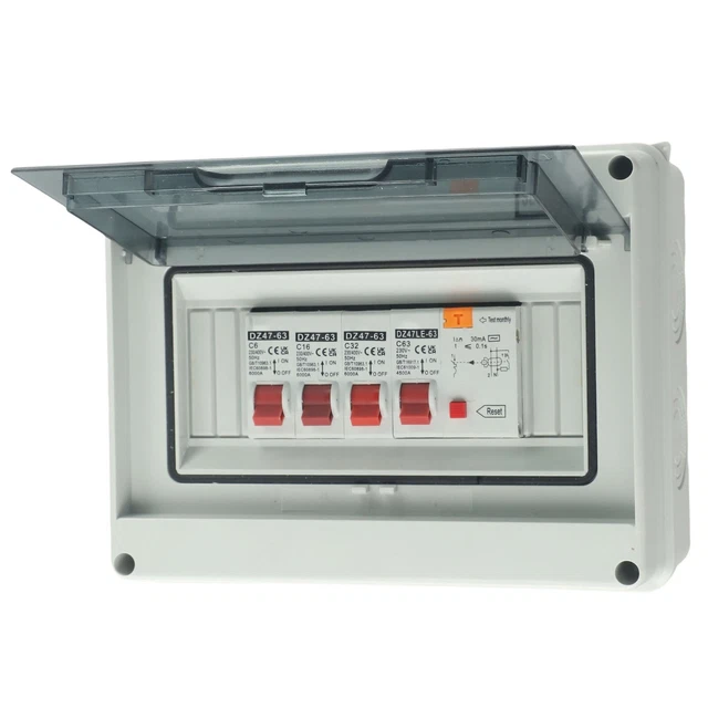 PROTECTIVE 3 WAY Consumer Unit with Leakage and Short Circuit ...