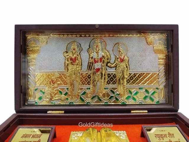LORD RAM LAXMAN Sita Hanuman Darbar with Charan Paduka Indian Momento ...