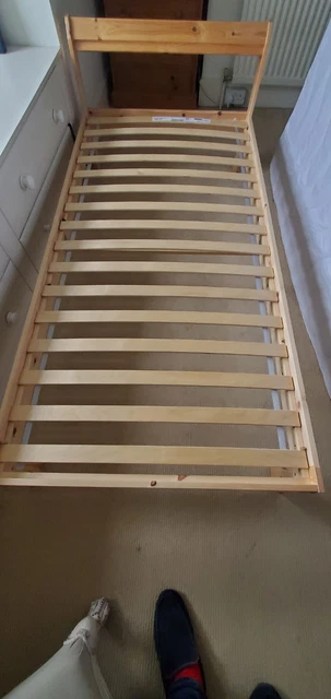IKEA WOOD PINE single bed Neiden £40.00 - PicClick UK