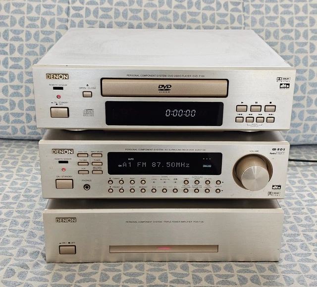 DENON DVD AVR F100 hifi system Surround Triple Powered Amplifier Cd ...