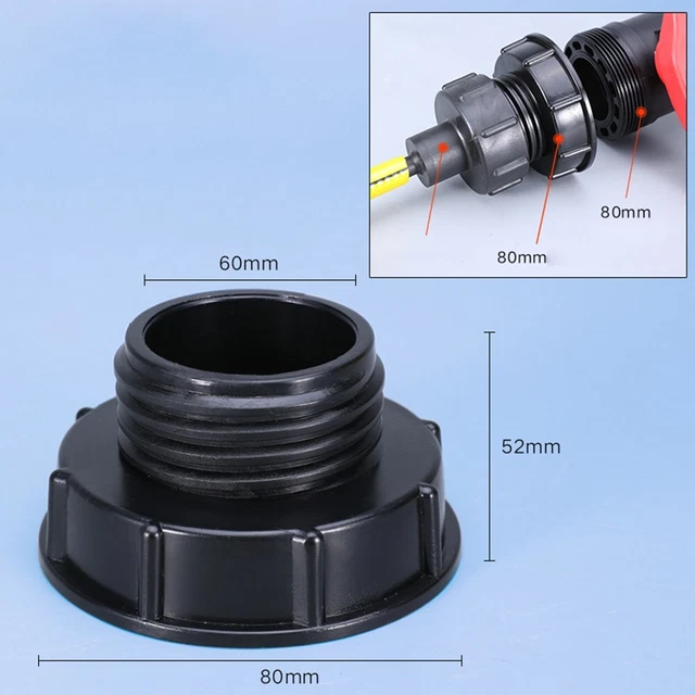 ADAPTER FOR IBC tanks 80 mm to S60x6 (60 mm) for outlet and connection ...