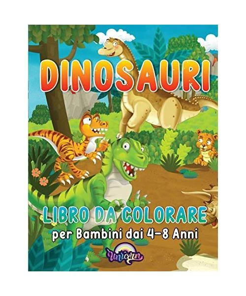 DINOSAURI: LIBRO DA Colorare per Bambini dai 4-8 Anni, Unicorn EUR 9,69 ...