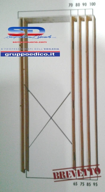 CONTROTELAIO IN LEGNO Abete Per Porte Interne Con Livello "S/ Telaio ...