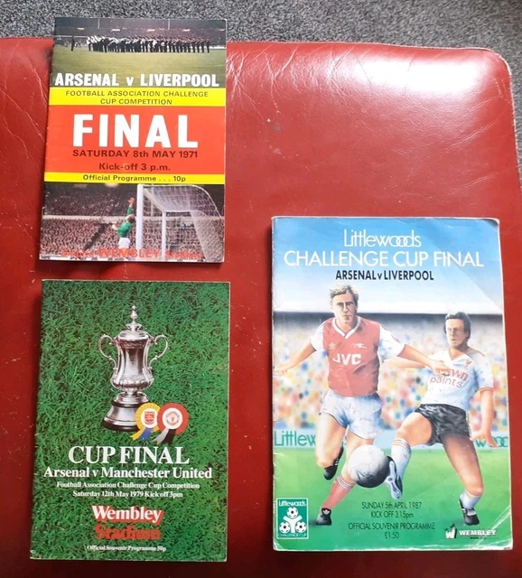 4 ARSENAL CUP Final Programmes 1970/71 - 86/87 £8.63 - PicClick UK