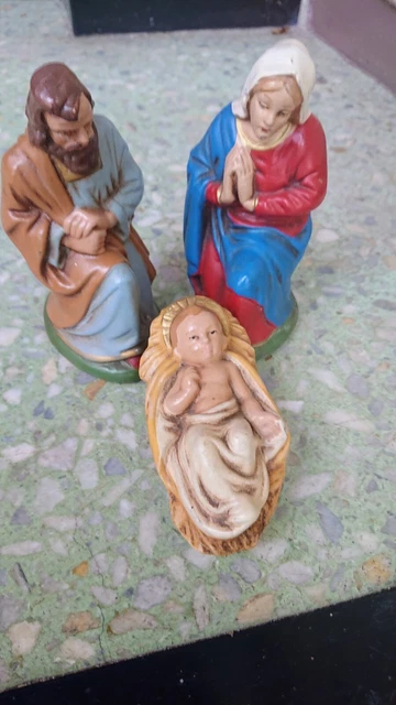 KRIPPE FIGUREN 60 ER Jahre Maria, Josef Und Das Christkind Neuwertig ...