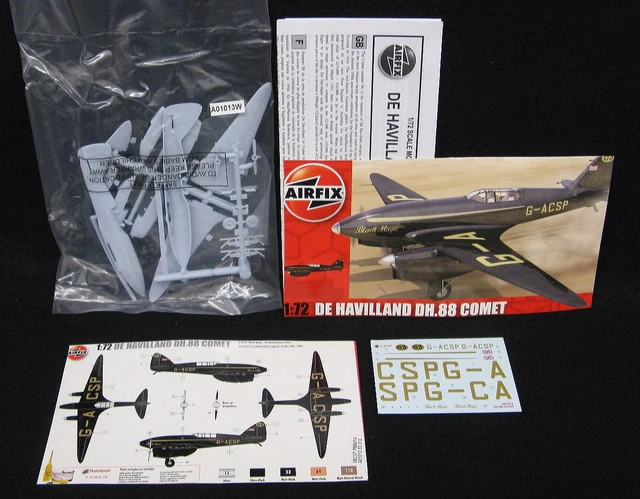 1/72 AIRFIX MODELS DE HAVILLAND D.H. 88 COMET Air Racer kit sac EUR 1 ...