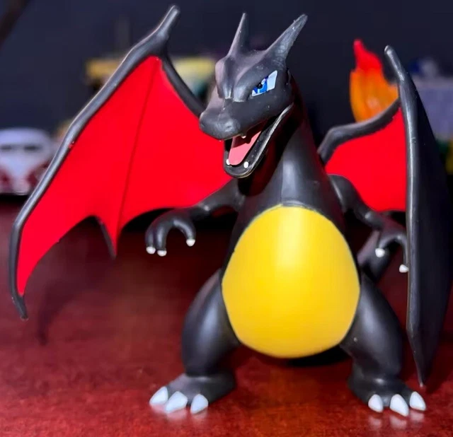 VINTAGE SHINY BLACK 10cm Classic Pokemon Charizard Brand New Toy Action ...