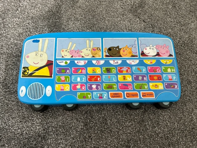 PEPPA PIG ALPHABET Bus Interactive Activity Game Toy Works £5.00 ...