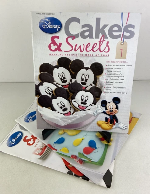 DISNEY CAKES & Sweets Magazine Bundle X3 Mickey Recipes Cookies Cakes ...