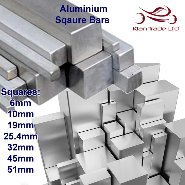 ALUMINIUM SQUARE BAR Stock Solid LATHE MILLING TURNING 100mm - 300mm ...