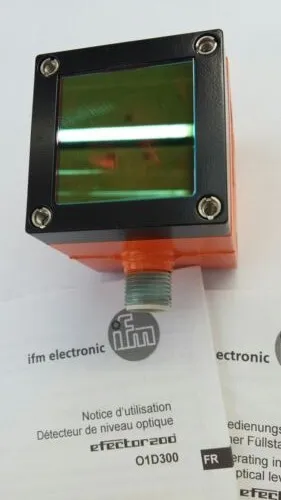 SENSORE LASER OTTICO di livello ifm MOD. O1D300-- 9,8mt NUOVO sigillato ...