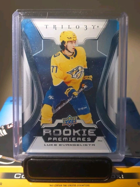 LUKE EVANGELISTA 2023/24 trilogia ponte superiore rookie premiere plexi ...