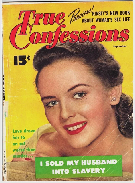 TRUE CONFESSIONS MAGAZINE September 1953 sehr guter Zustand, Modell ...