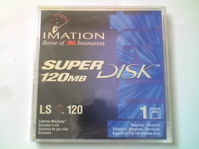 IMATION LS-120 SUPERDISK 120Mb Windows/MSDOS Formatted & Jewel Case ...