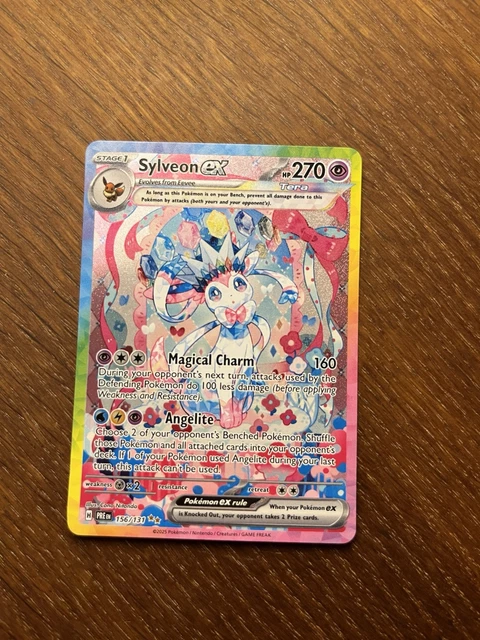 POKEMON TCG PRISMATIC Evolutions Card Sylveon ex 156/131 - SIR - God ...