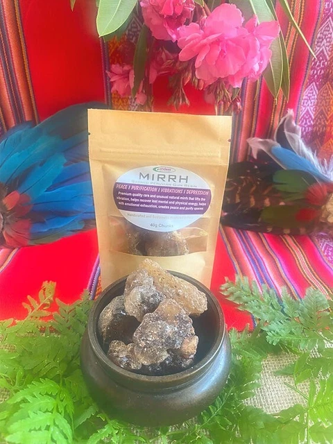 MIRRH RESIN CHUNKS INCENSE PERU SPIRITUAL 80g Meditation - Prayers AU ...