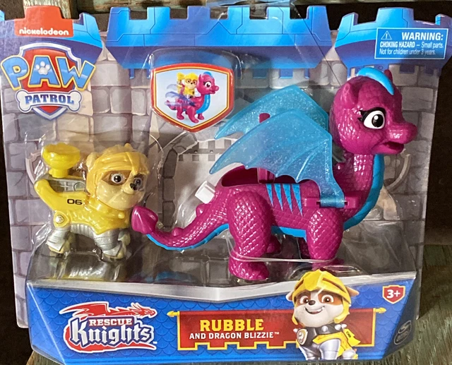 PAW PATROL RESCUE Knights Hero Pup Rubble and Dragon Blizzie Sealed £19 ...