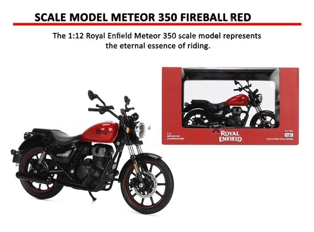 ROYAL ENFIELD &METEOR 350 3D Scale Model FIREBALL RED" £35.35 - PicClick UK