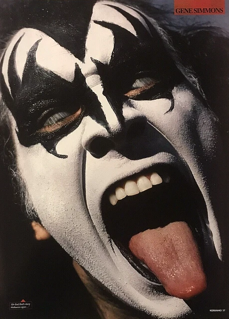KISS, GENE SIMM0NS, A4, Magazine Poster Kerrang 2017 Kgjf £2.23 ...
