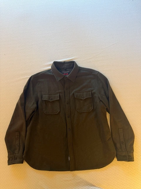 SCHOTT NYC CPO Military Olive Wool Blend Jacket / Shacket 2XL £18.32 ...